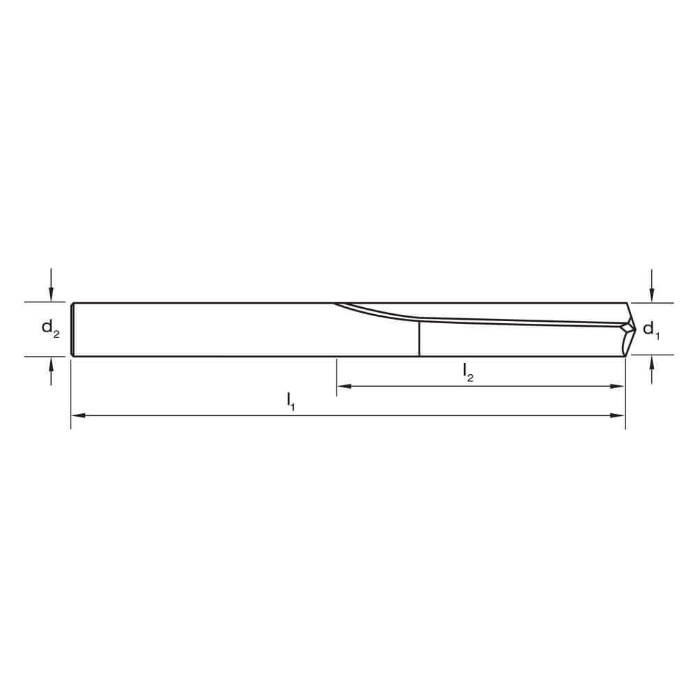 Sutton D3000500 5mm Solid Carbide Drill Bit 3xD Straight Flute VHM Sutton Tools