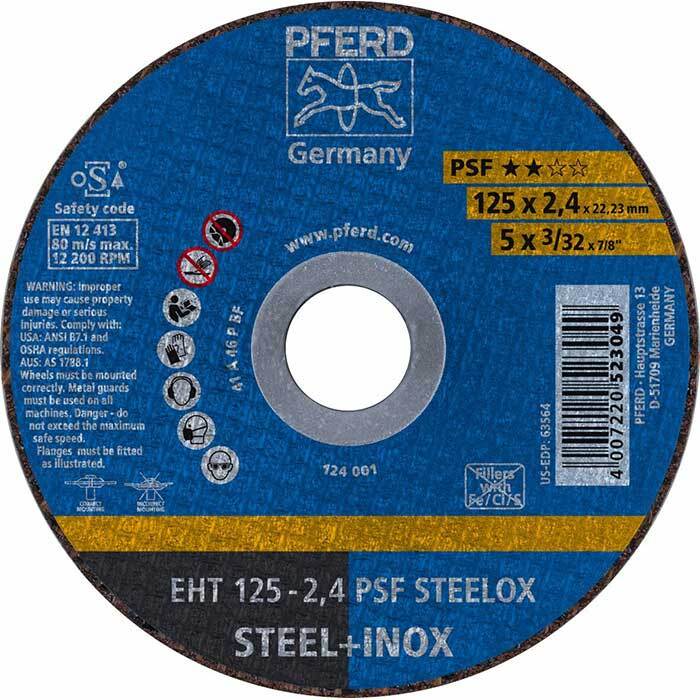 Pferd Flat Cut Off Wheel GP Steelox 125mm x 2.4mm 61721122 Pack of 25